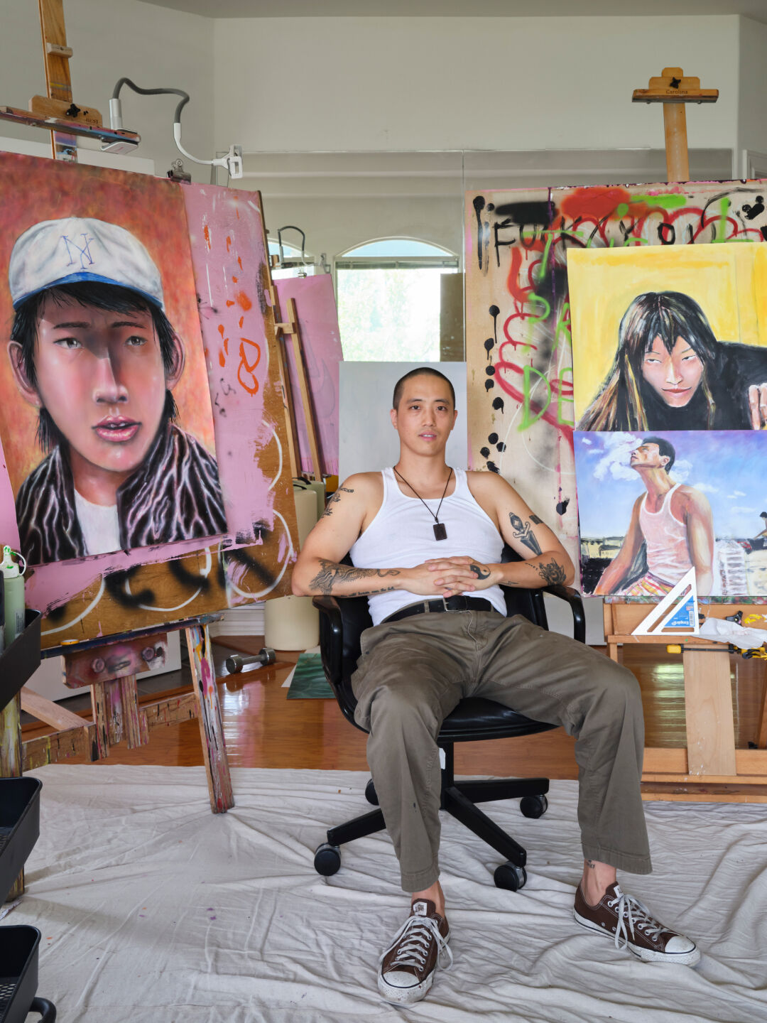 Painter Daniel Wang Puts Ke Huy Quan and More Asian Actors Center Stage ...